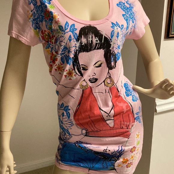Christian Audigier | Tops | Crystal Audigier Collection Tshirt Top ...